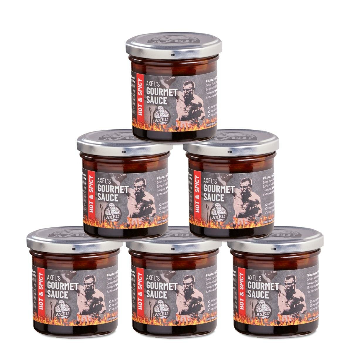 6x AXEL's Grillsauce Hot & Spicy, 15,99